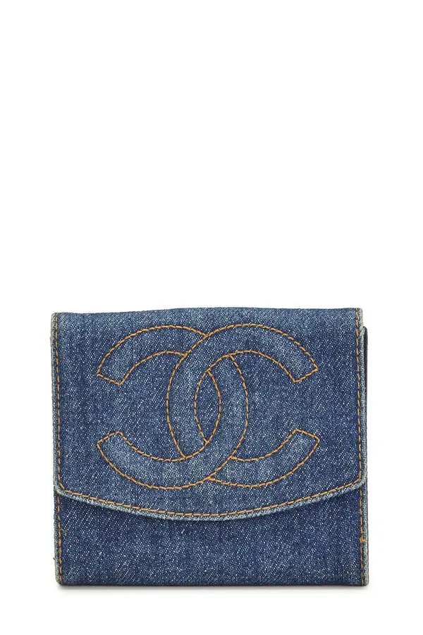 Chanel Denim 'cc' Wallet - Blue