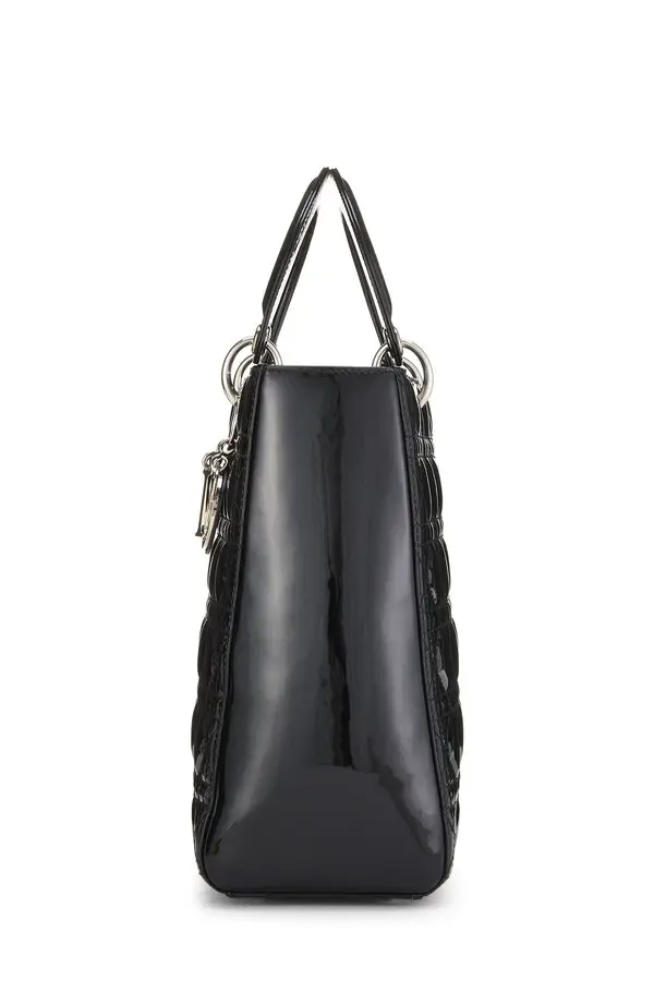 Dior Cannage Patent Leather Lady - Black