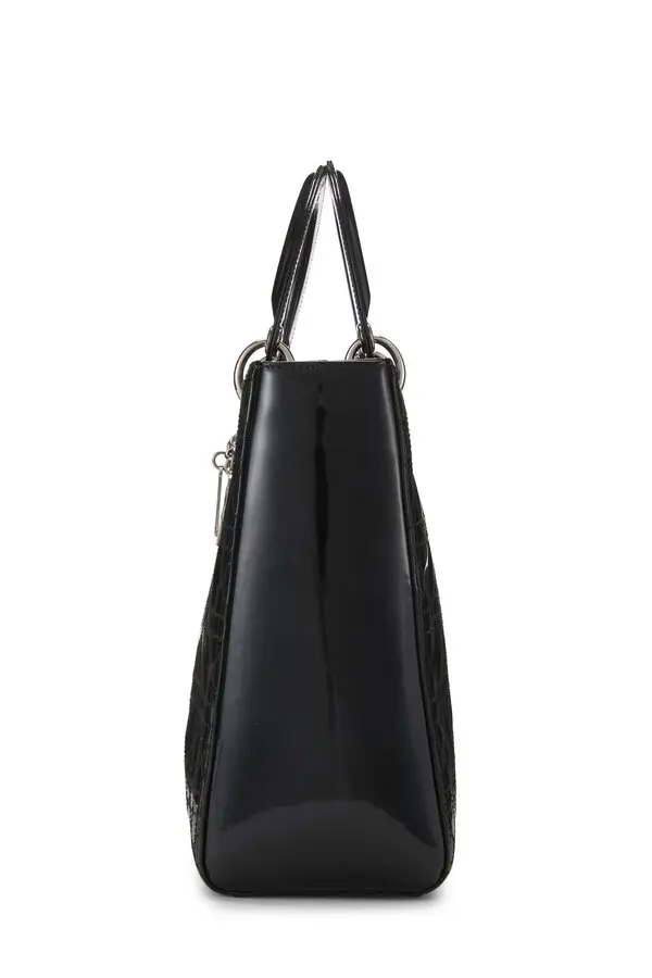 Dior Cannage Patent Leather Lady - Black