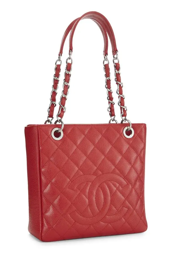 Chanel Quilted Caviar Petite Shopping Tote