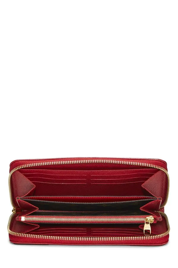 LOUIS VUITTON Monogram Canvas Retiro Zippy Continental Wallet - Red