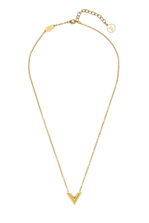 LOUIS VUITTON Essential V Necklace - Gold