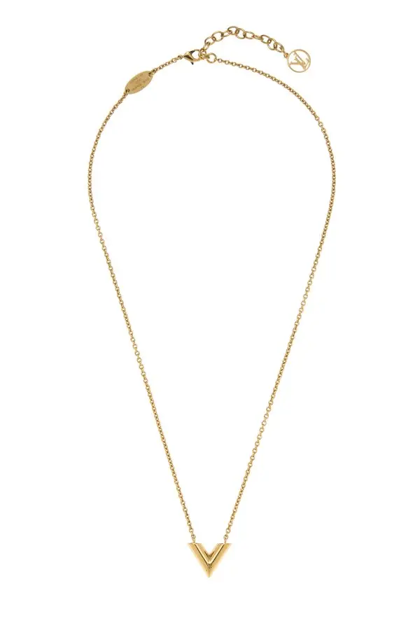 LOUIS VUITTON Essential V Necklace - Gold