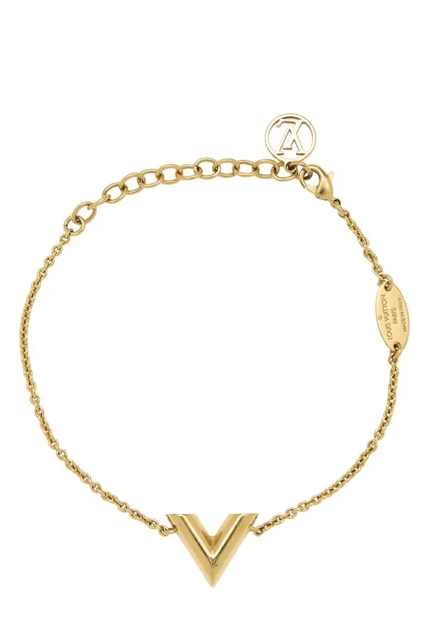 LOUIS VUITTON Essential V Necklace - Gold