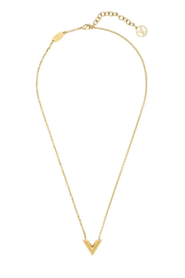 LOUIS VUITTON Essential V Necklace - Gold