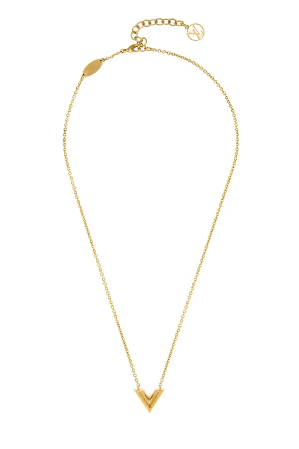 LOUIS VUITTON Essential V Necklace - Gold