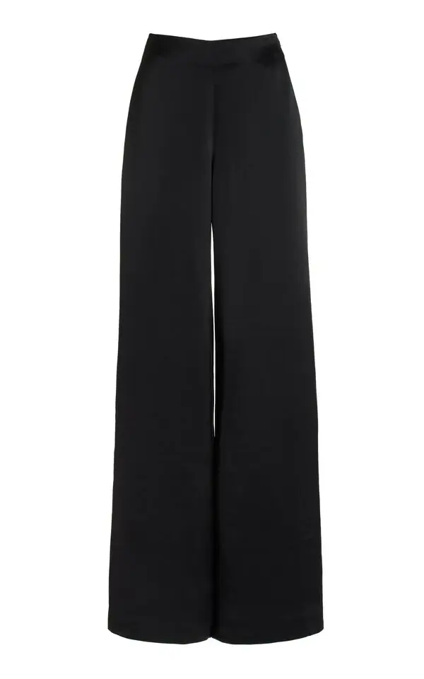 SEV Wide-leg Satin Evening Pants