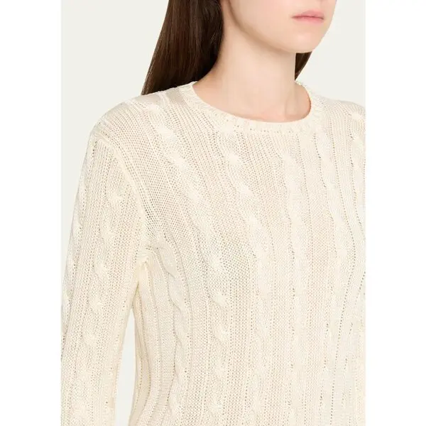 Ralph Lauren Cable-knit Silk Sweater - Cream