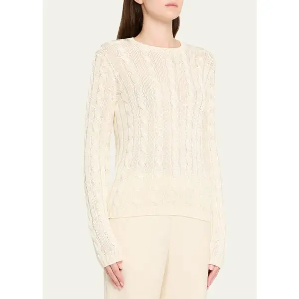 Ralph Lauren Cable-knit Silk Sweater - Cream