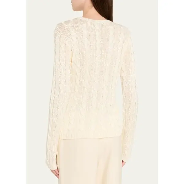 Ralph Lauren Cable-knit Silk Sweater - Cream