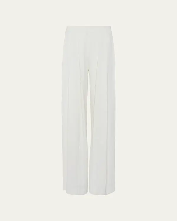 L'Agence Nova Mid-rise Wide-leg Pants - Ivory
