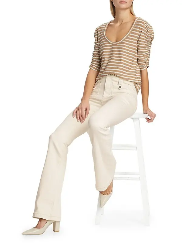 Veronica Beard Netto Stripe Cotton Tee