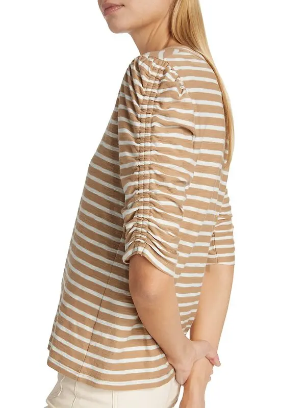 Veronica Beard Netto Stripe Cotton Tee