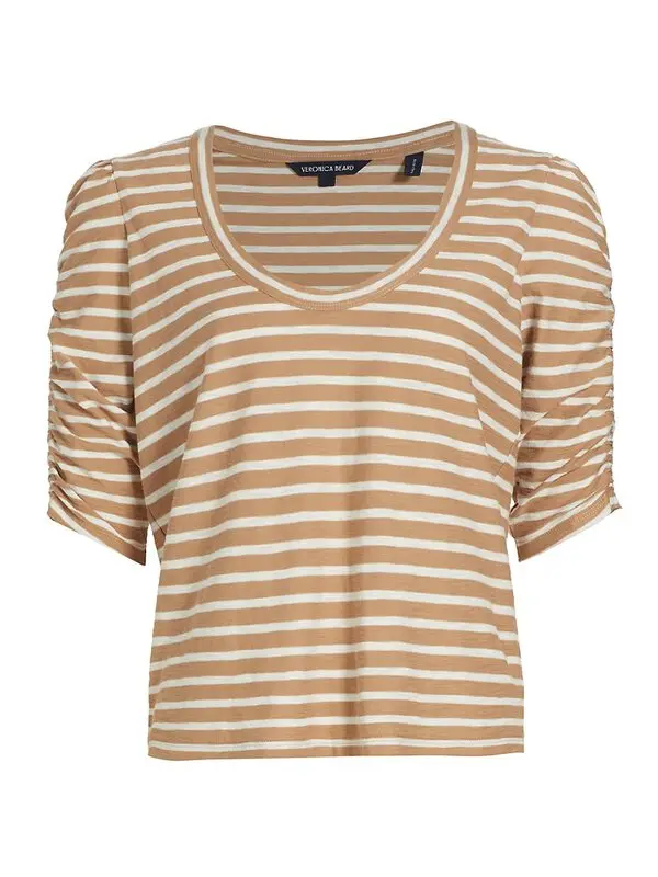 Veronica Beard Netto Stripe Cotton Tee