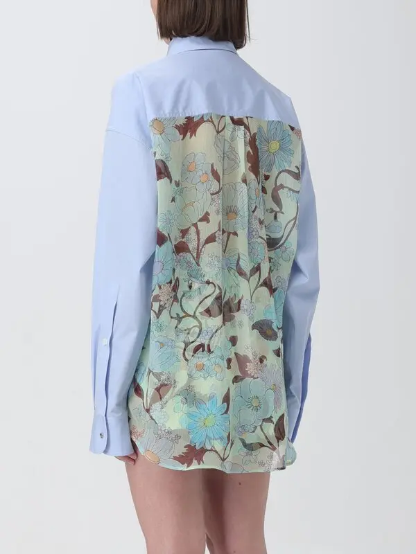 Stella McCartney Shirt With Floral Back Panel - Blue