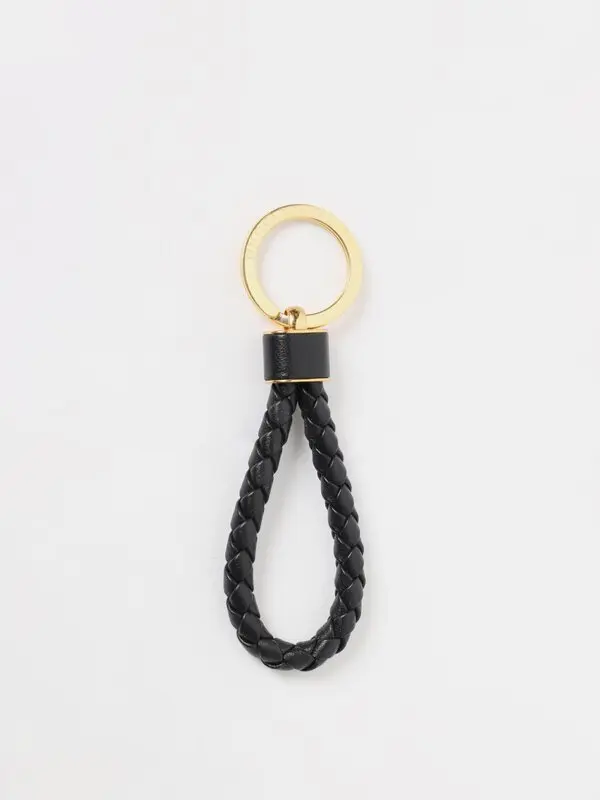 Bottega Veneta Woven Leather Keychains - Black