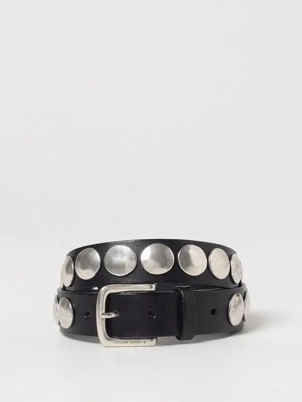 GOLDEN GOOSE Leather Belt - Black