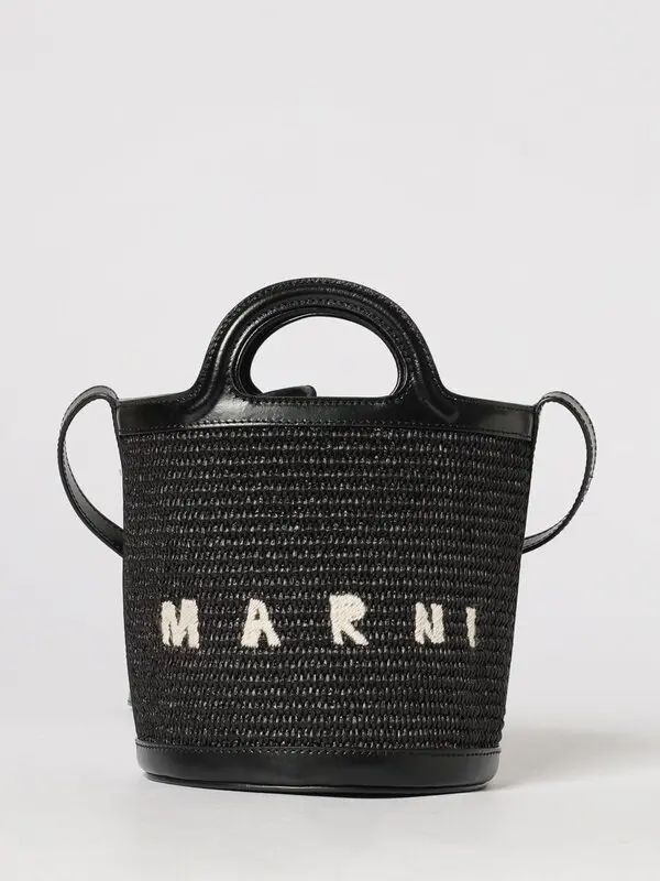 Marni Raffia Mini Bag - Black