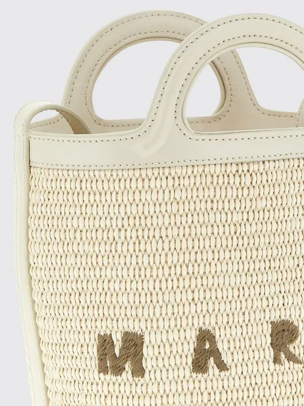 Marni Raffia Mini Bag - Yellow Cream
