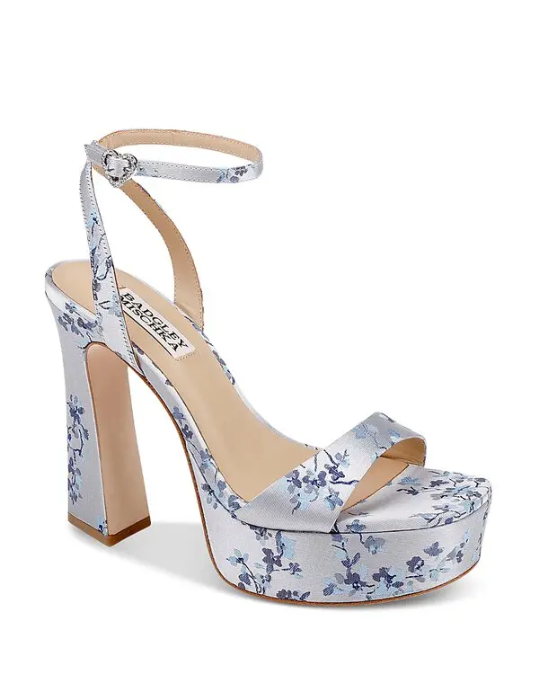 Badgley Mischka Caia Platform Sandals - Light Blue