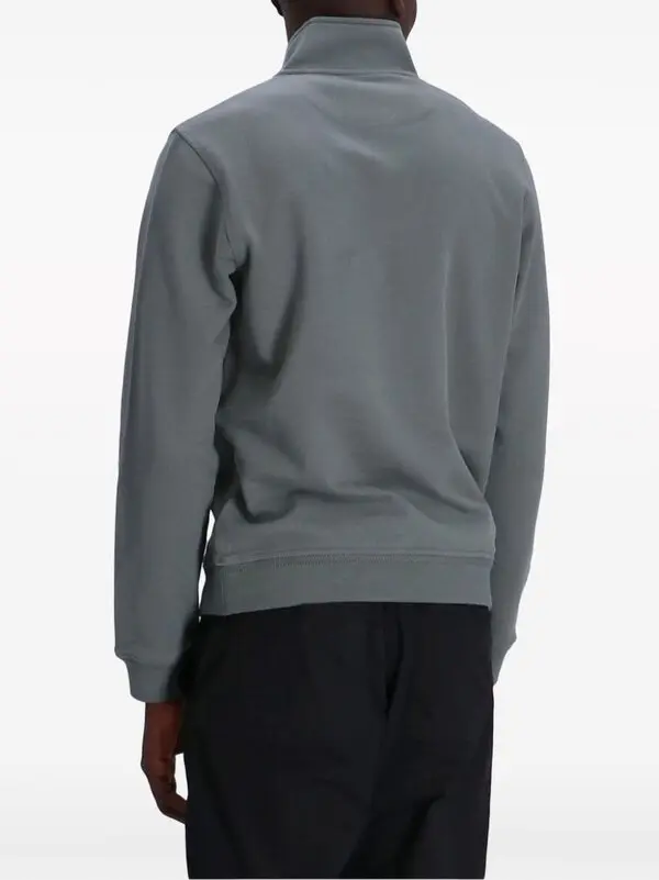 Belstaff Logo-patch Short-zip Sweatshirt - Green