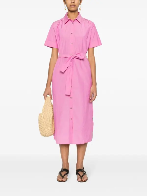 Peserico Beaded Belted Shirt Dress
