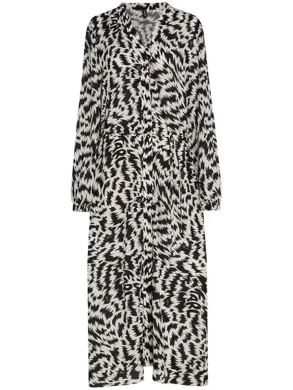 Karl Lagerfeld Animal-Print Belted Beach Dress In Black - 39% Off |  Editorialist