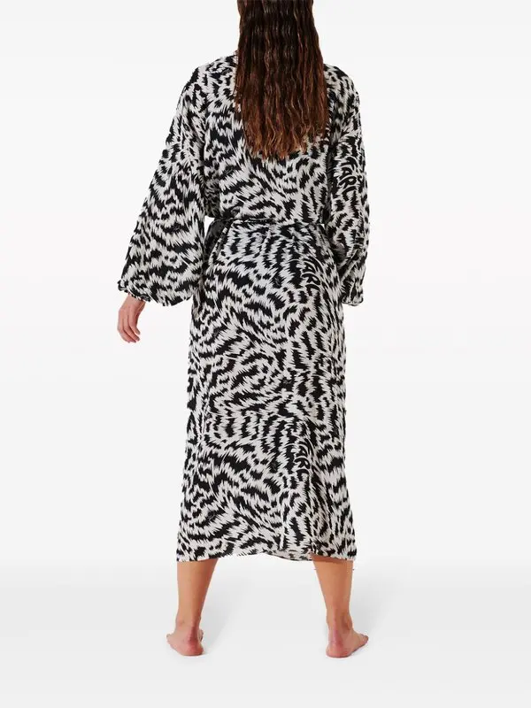 Karl Lagerfeld Animal-print Belted Beach Dress