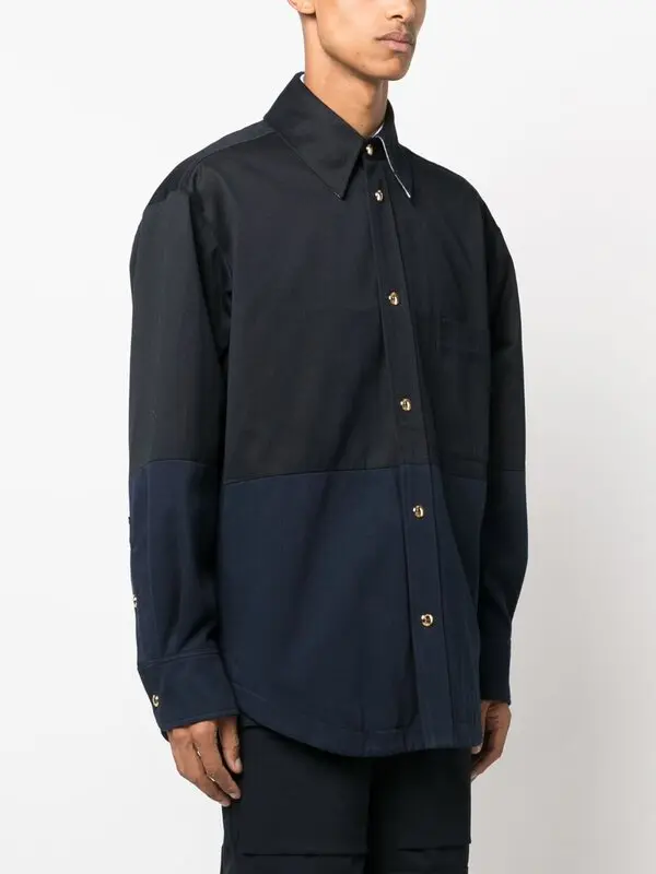 Thom Browne Two-tone Cotton Gabardine Jacket