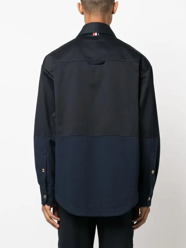 Thom Browne Two-tone Cotton Gabardine Jacket