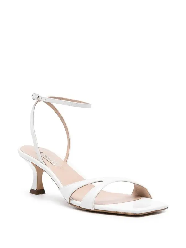 Casadei Cut-out Patent-leather Sandals
