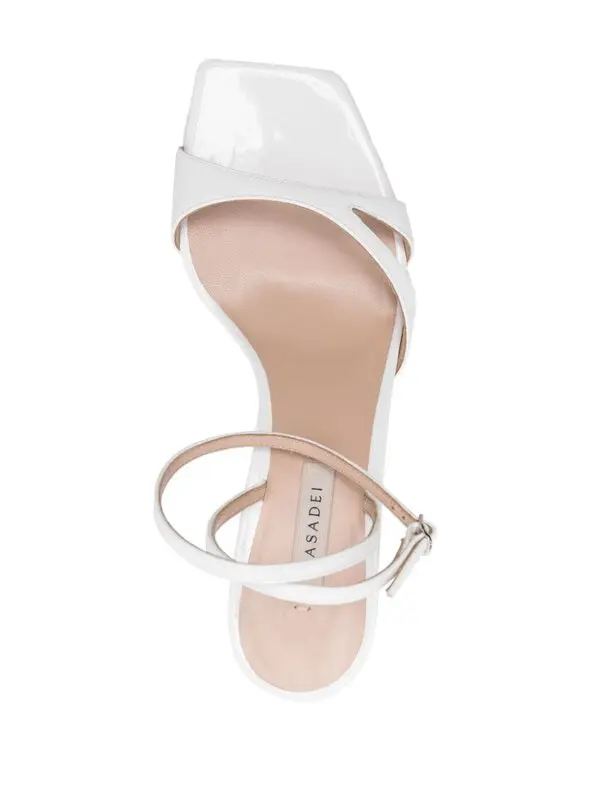 Casadei Cut-out Patent-leather Sandals