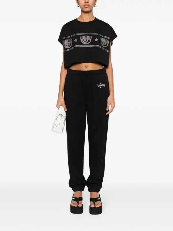 CHIARA FERRAGNI Embroidered-logo Track Pants