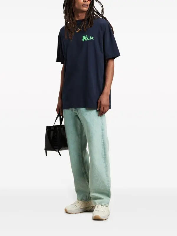 Palm Angels Overdyed Wide-leg Jeans