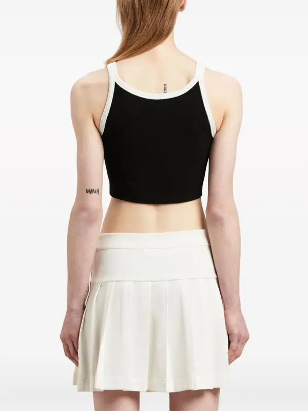 Palm Angels Pa Monogram Cropped Tank Top