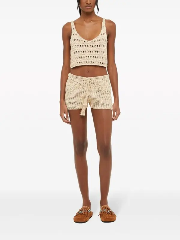 Alanui Conch Shell Cotton Shorts