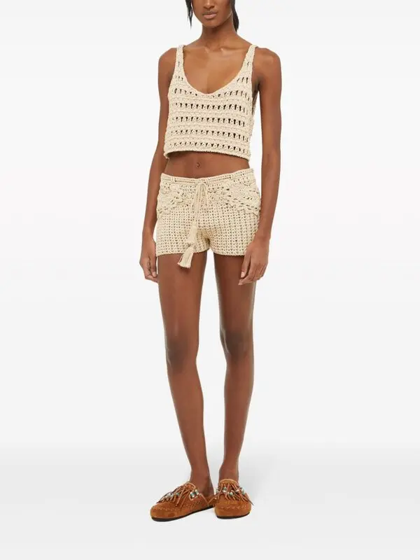 Alanui Conch Shell Cotton Shorts
