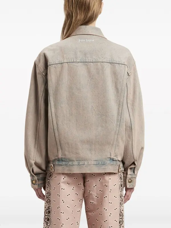 Palm Angels Overdyed Denim Jacket - Pink