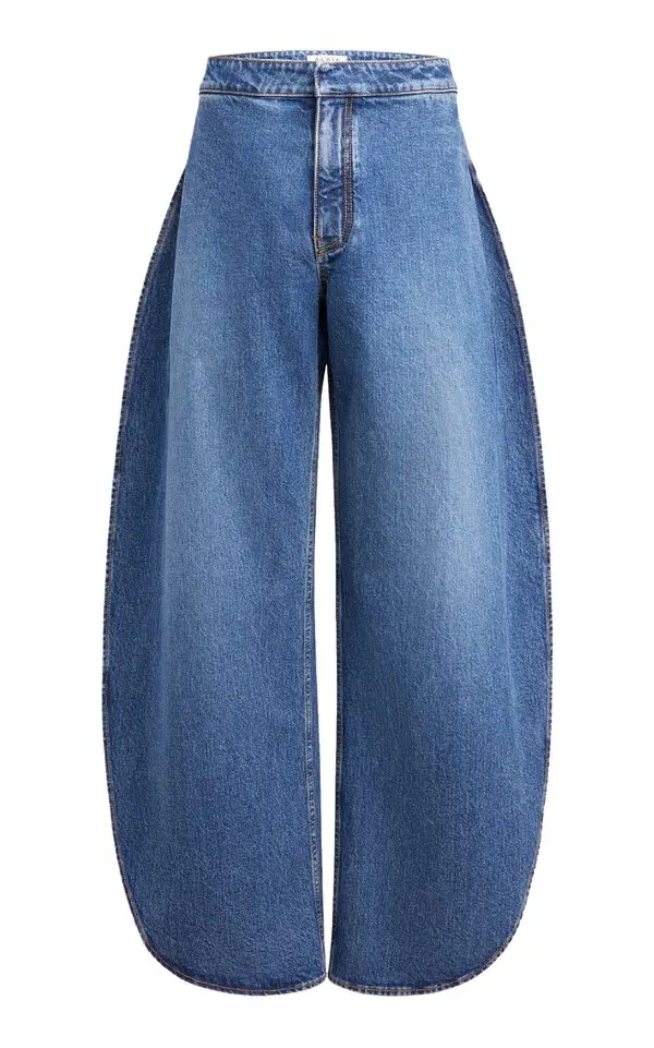 Alaïa Round Stretch Mid-rise Wide-leg Jeans