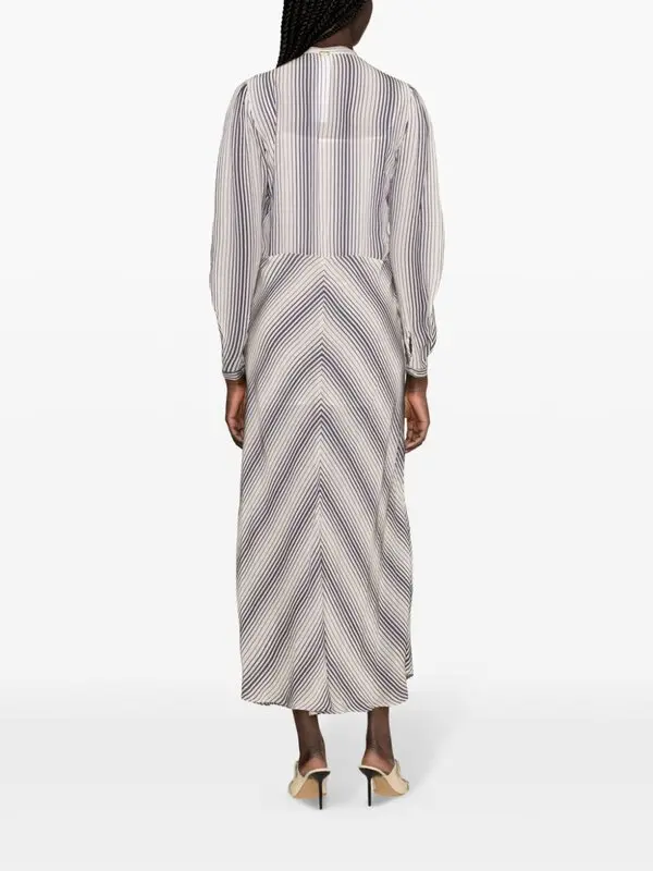 TWINSET Striped V-neck Shirt Dress