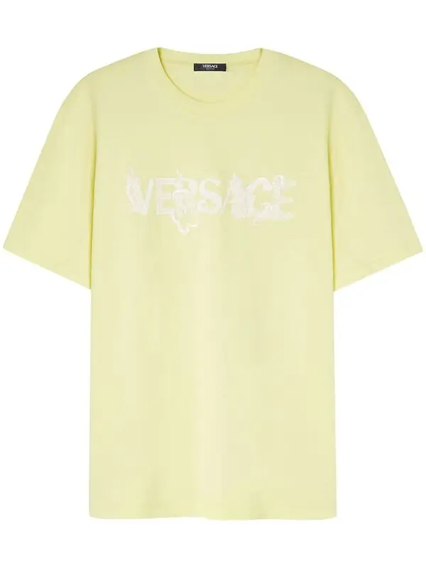 Versace Logo-embroidered T-shirt