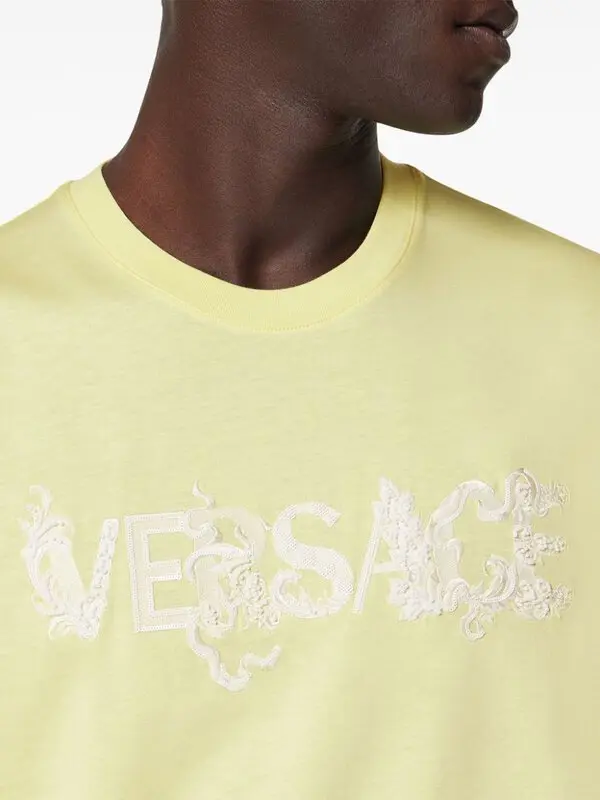 Versace Logo-embroidered T-shirt
