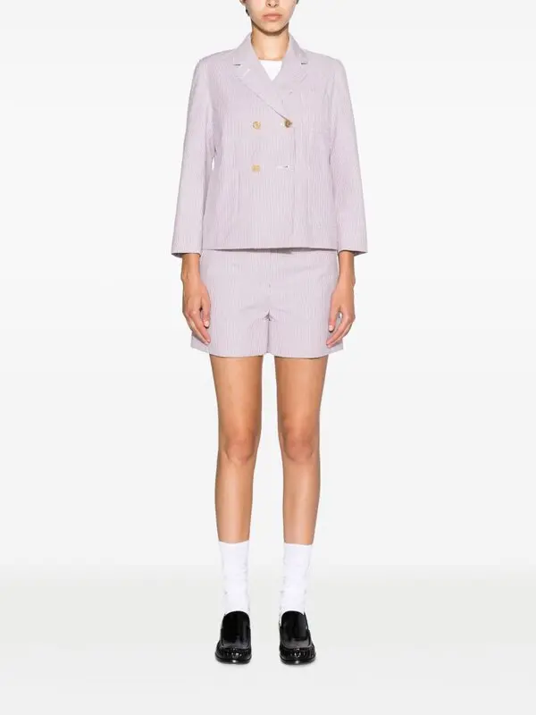 Thom Browne Striped High-waist Shorts - Red