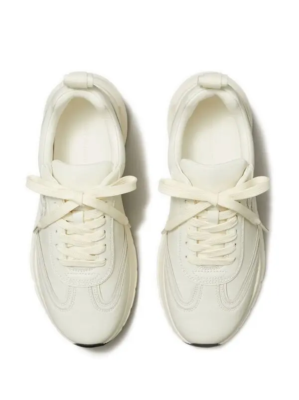 Tory Burch Logo-embossed Leather Sneakers - White