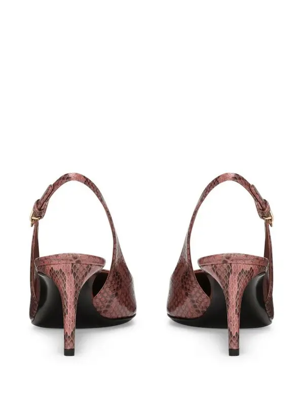 Dolce & Gabbana Snakeskin-effect Slingback Pumps