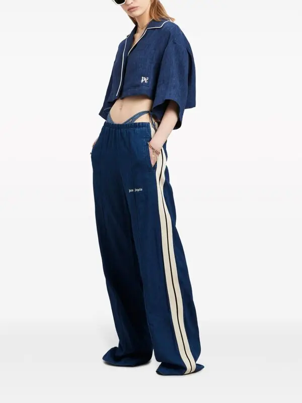 Palm Angels Side-stripe Chambray Trousers