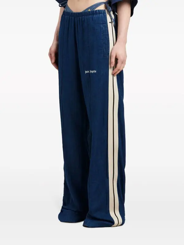 Palm Angels Side-stripe Chambray Trousers
