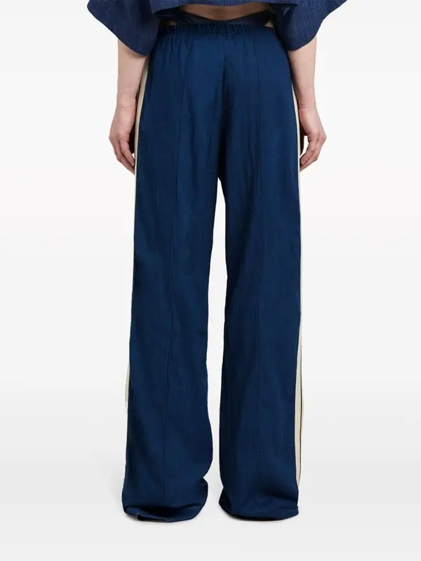 Palm Angels Side-stripe Chambray Trousers