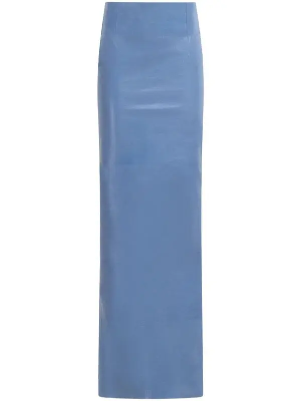 Marni Rear-slit Leather Maxi Skirt