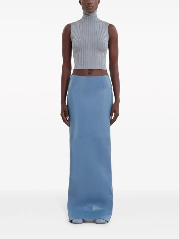 Marni Rear-slit Leather Maxi Skirt